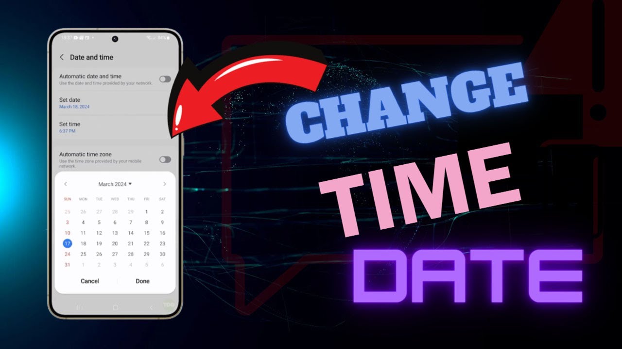 How To Change Time and Date on Samsung Galaxy S24 - YouTube