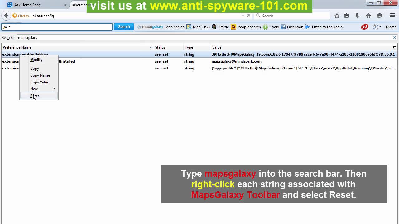 Delete MapsGalaxy Toolbar - YouTube