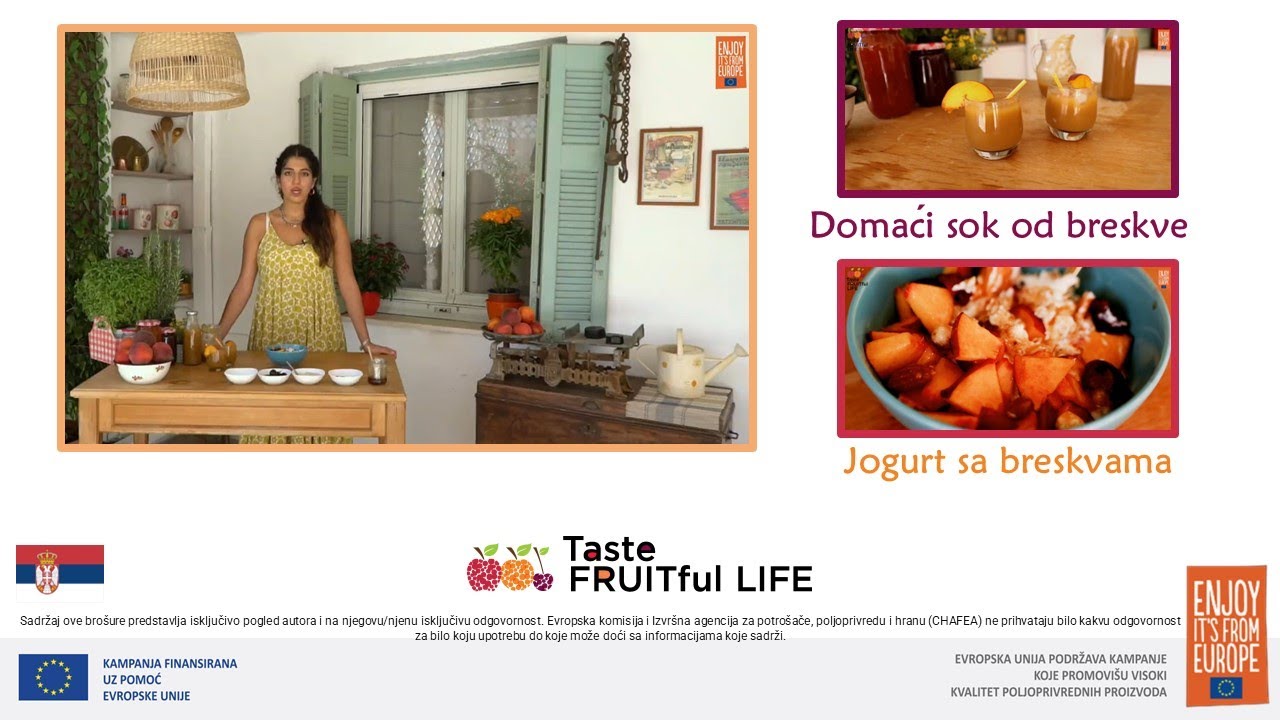 Taste FRUITful Life Recepti | Domaći sok od breskve i jogurt sa ...