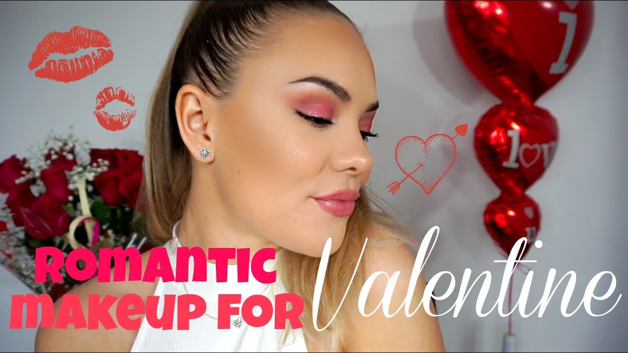 ️ EASY CUTE ROMANTIC VALENTINE MAKEUP TUTORIAL 🌹IN ENGLISH | Victoria ...