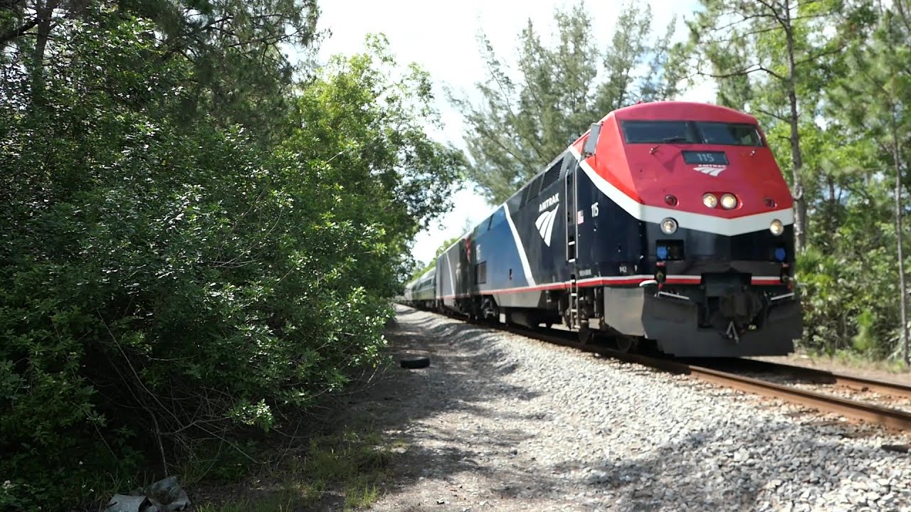 Amtrak Silver Meteor Led By Phase Vll Scheme P42DC Northbound In Palm ...