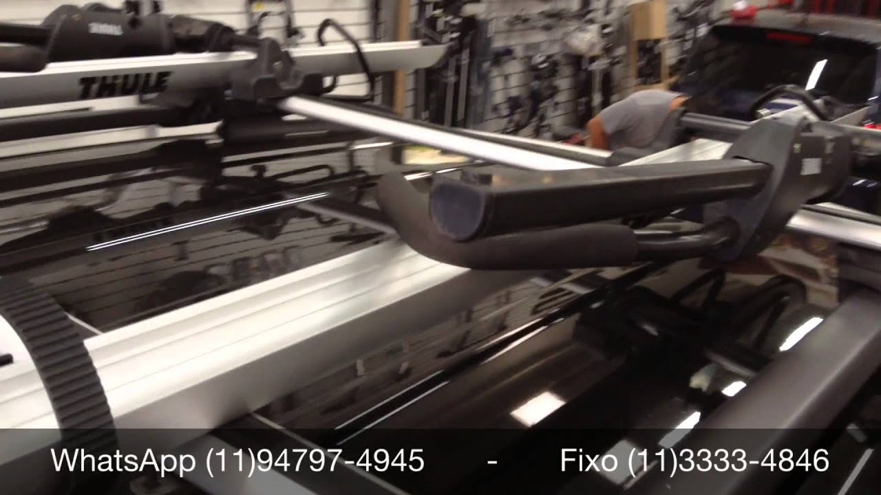 Jeep Renegade com Transbike de Teto Thule 594XT e Rack Thule Smart ...