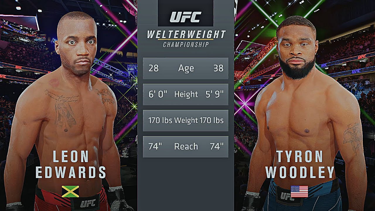 Leon Edwards Vs. Tyron Woodley : UFC 4 Gameplay (Legendary Difficulty ...