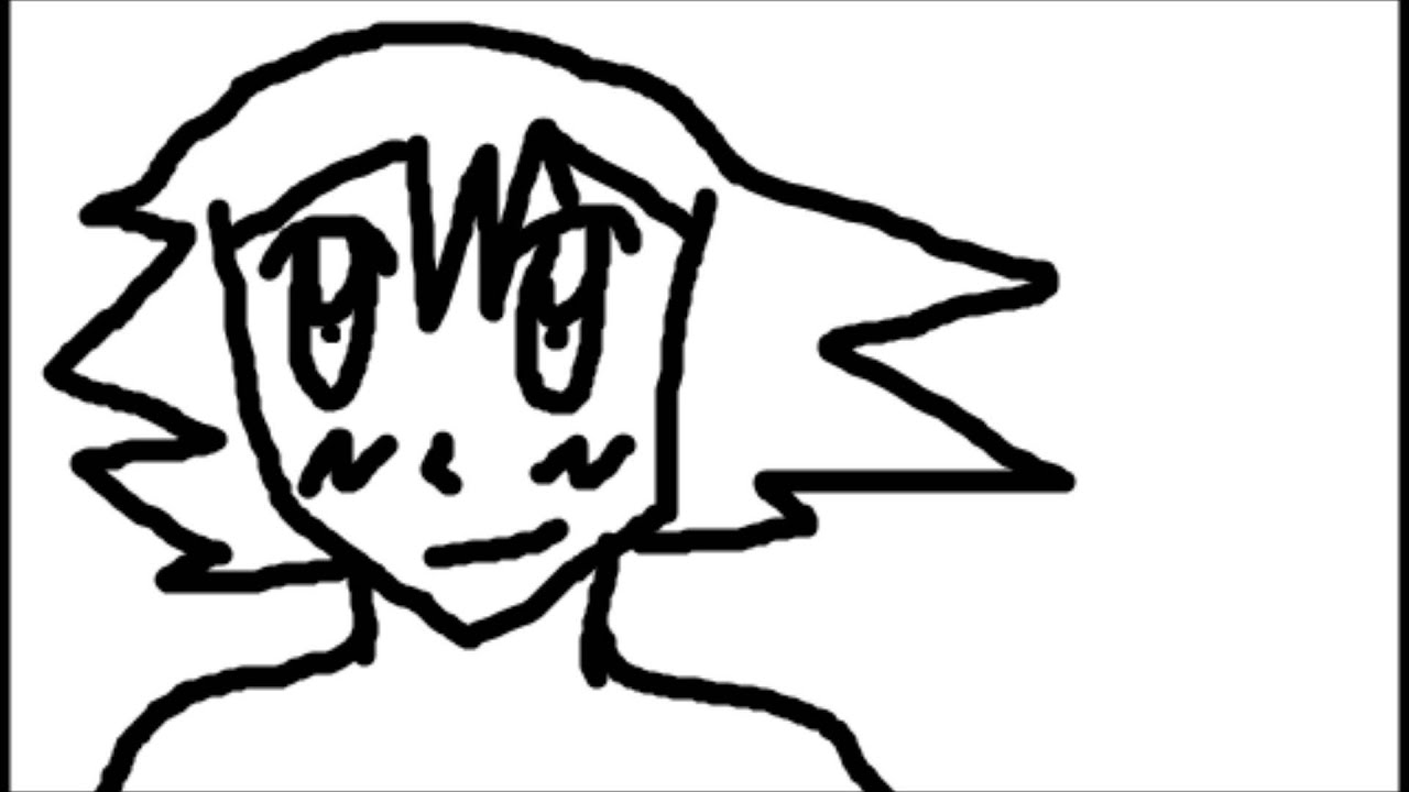 Drawing Hatless Unova Ash in paint - YouTube