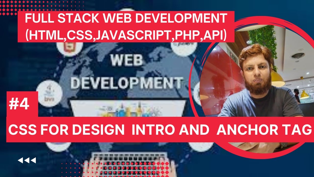 #4 CSS for design introduction and anchor tag(complete full stack web ...