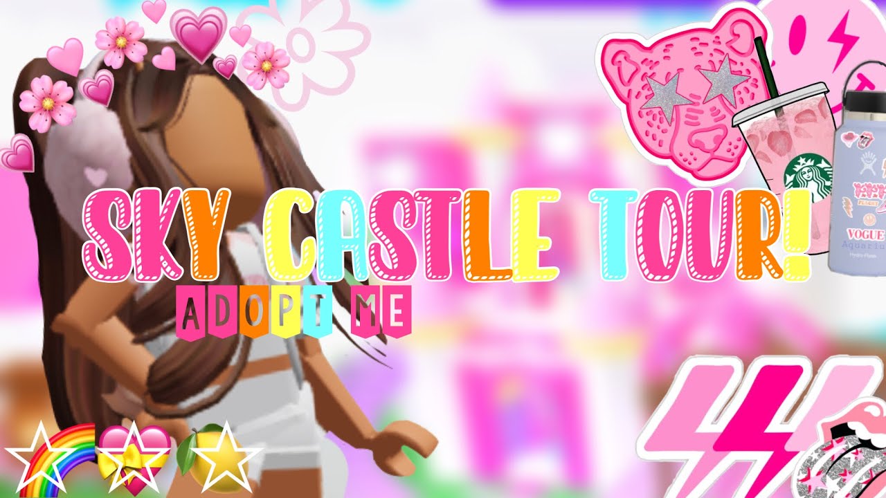 Preppy SKY CASTLE tour in roblox adopt me! - YouTube