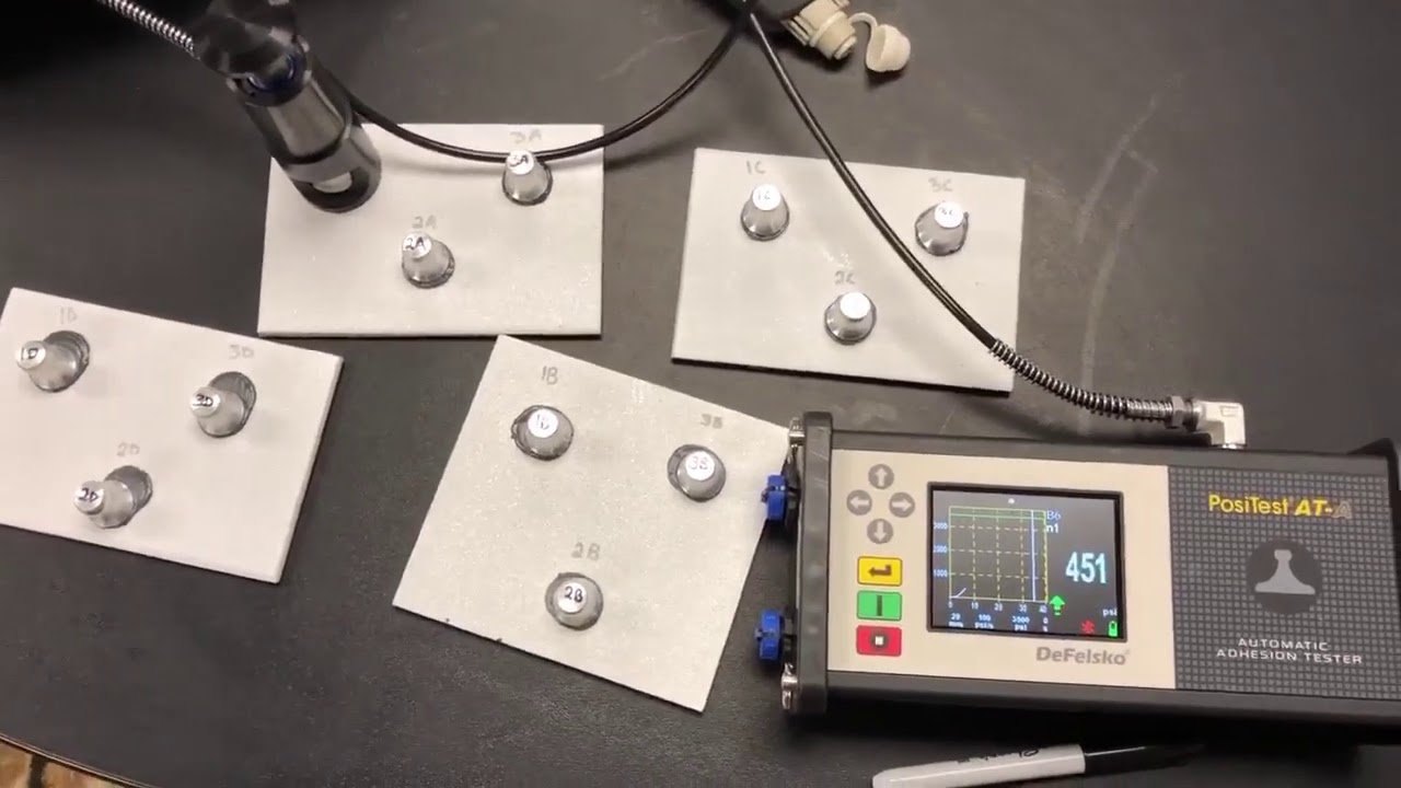 Adhesion Test for Thermal Spray Coating - YouTube