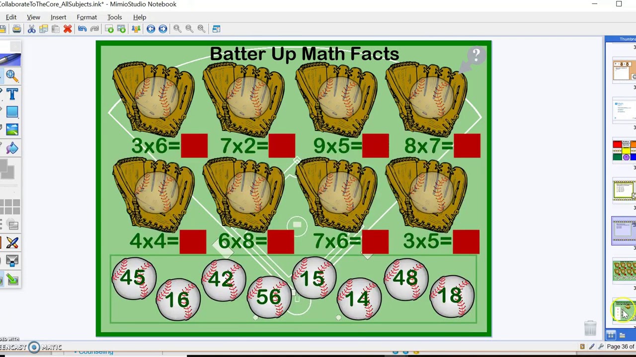Mimio Connect: Core Area Subject Lesson Examples - YouTube