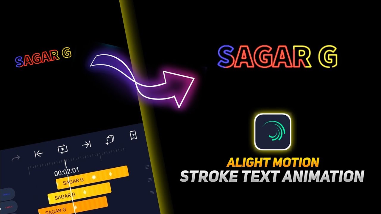 INTRO - STROKE TEXT ANIMATION | Alight Motion Tutorial - YouTube