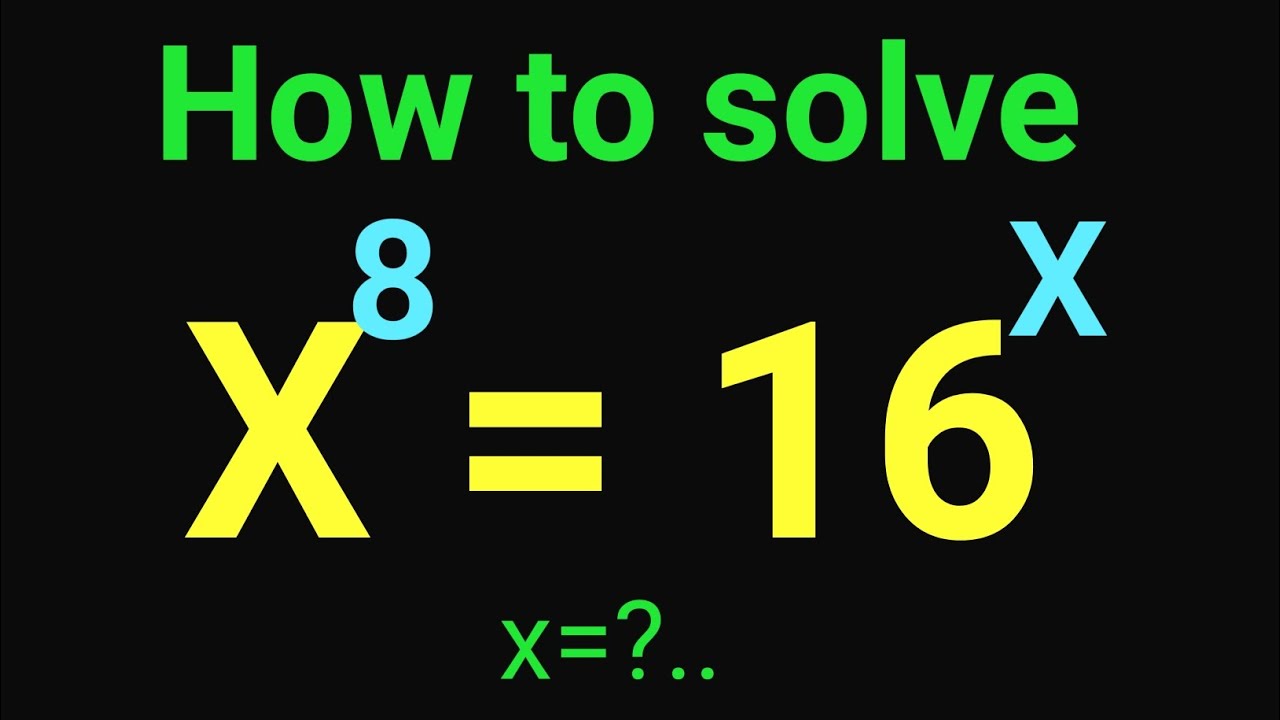A Nice Exponent Math Simplification l Find the value of X - YouTube