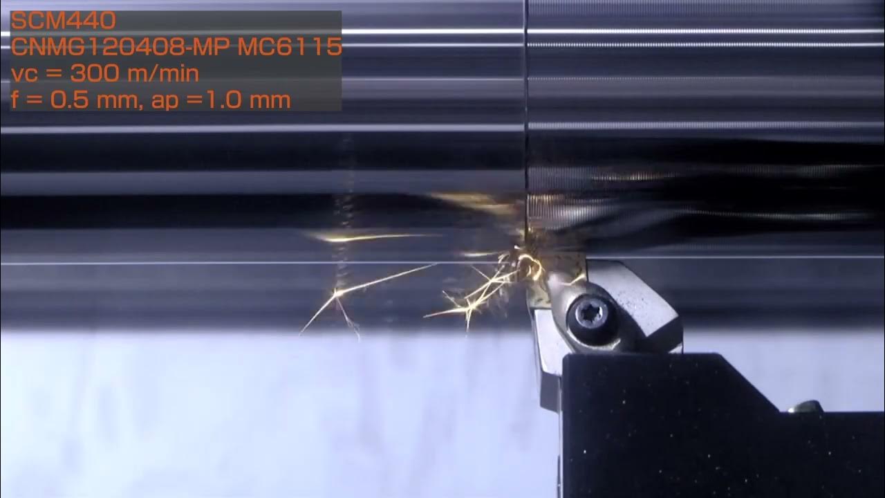 SCM440 高速切削、断続切削 MC6115 - YouTube