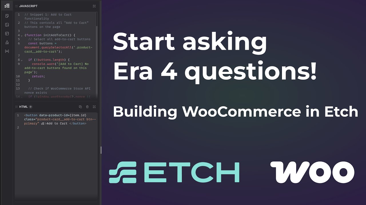 WooCommerce in Etch - Just build your own! - YouTube