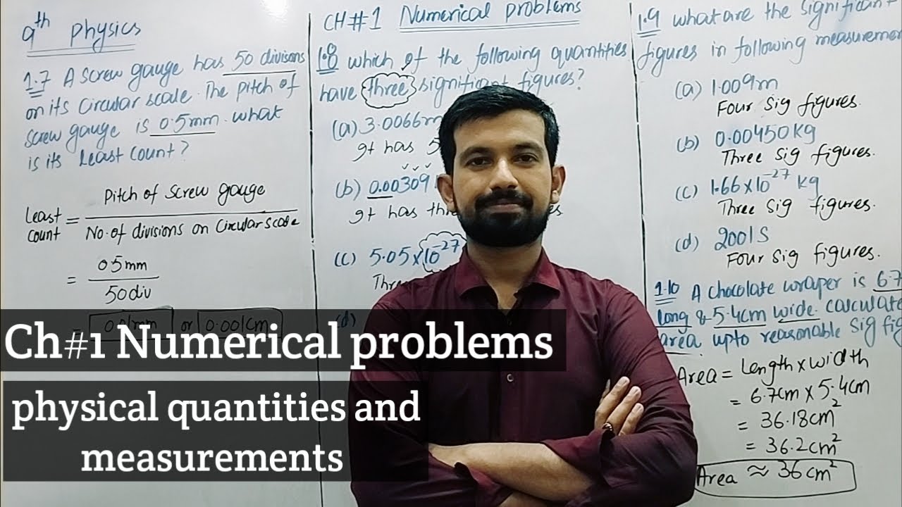 Numerical problems || ch 1 physical quantities and measurements || 9th physics #numericalphysics ...