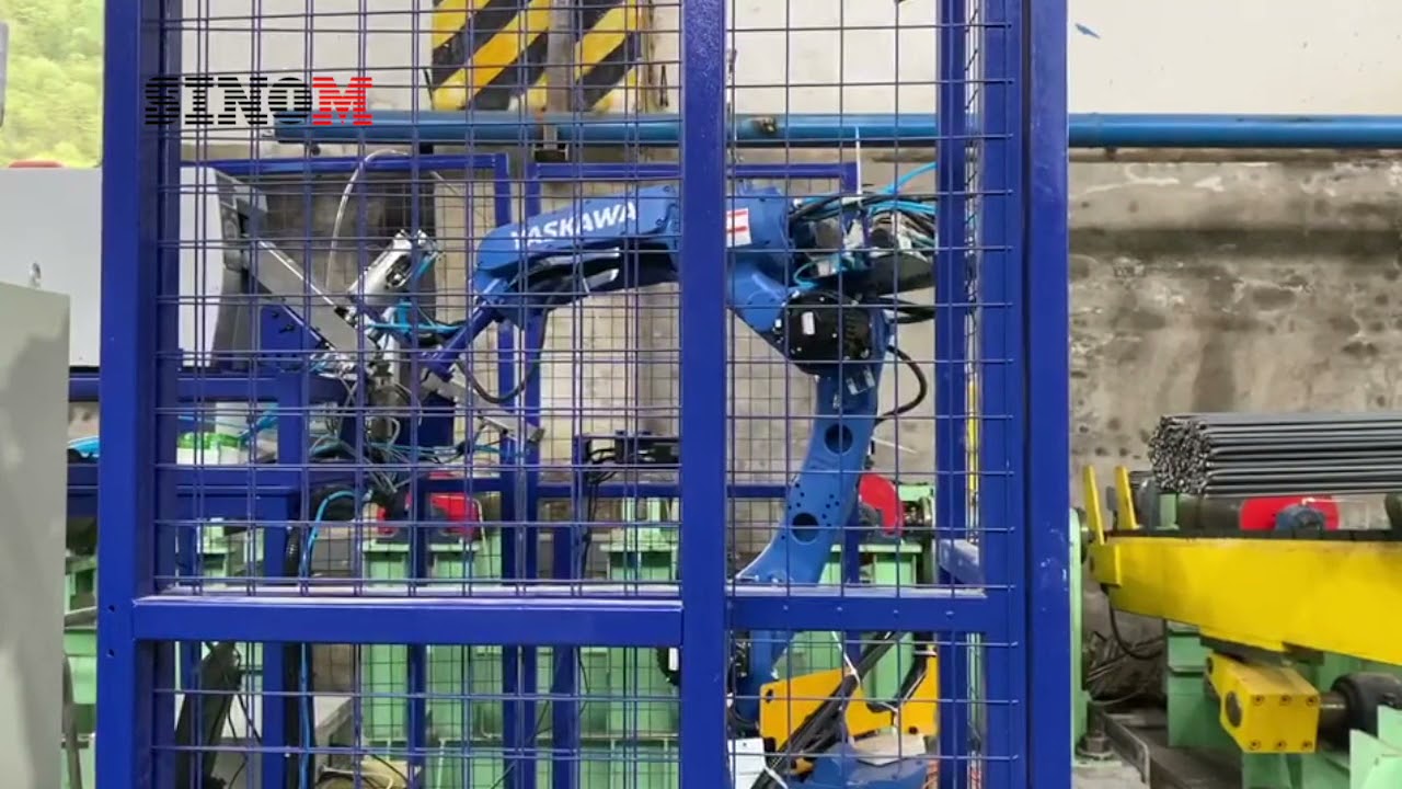 automatic rebar tag welding machine - YouTube