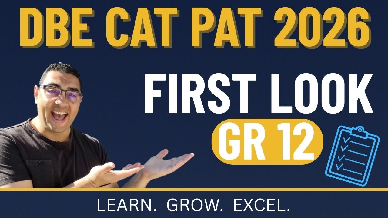 GRADE 12 CAT PAT | FIRST LOOK | DBE | 2026 - YouTube