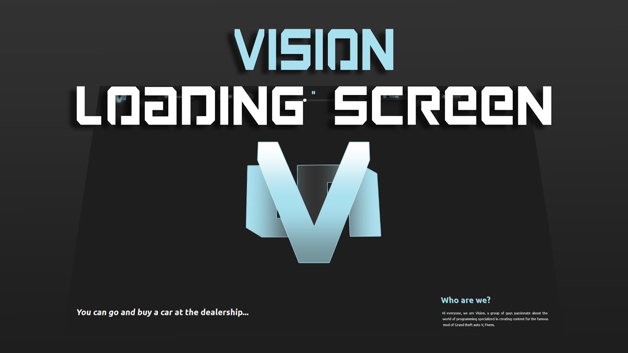 [STANDALONE] Vision Loading Screen | Fivem [FREE] - YouTube