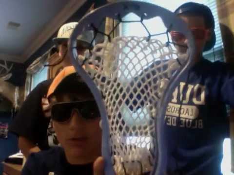 Iroquois Top Stringing for lax stick - YouTube