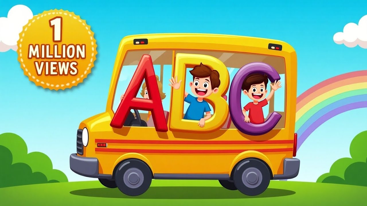 🎶 Wheels on the Bus + ABC Song | Fun Learning for Kids | Nursery Rhymes ...