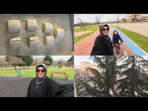 OĞLUMLA BİSİKLET KEYFİ KÖTÜ BİTTİ... 🚲 EVE KAÇIP KURABİYE YAPTIK!