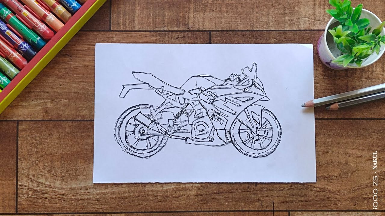 How to draw KTM RC390 | Duke | Bike drawing with pen #ktm #bike # ...