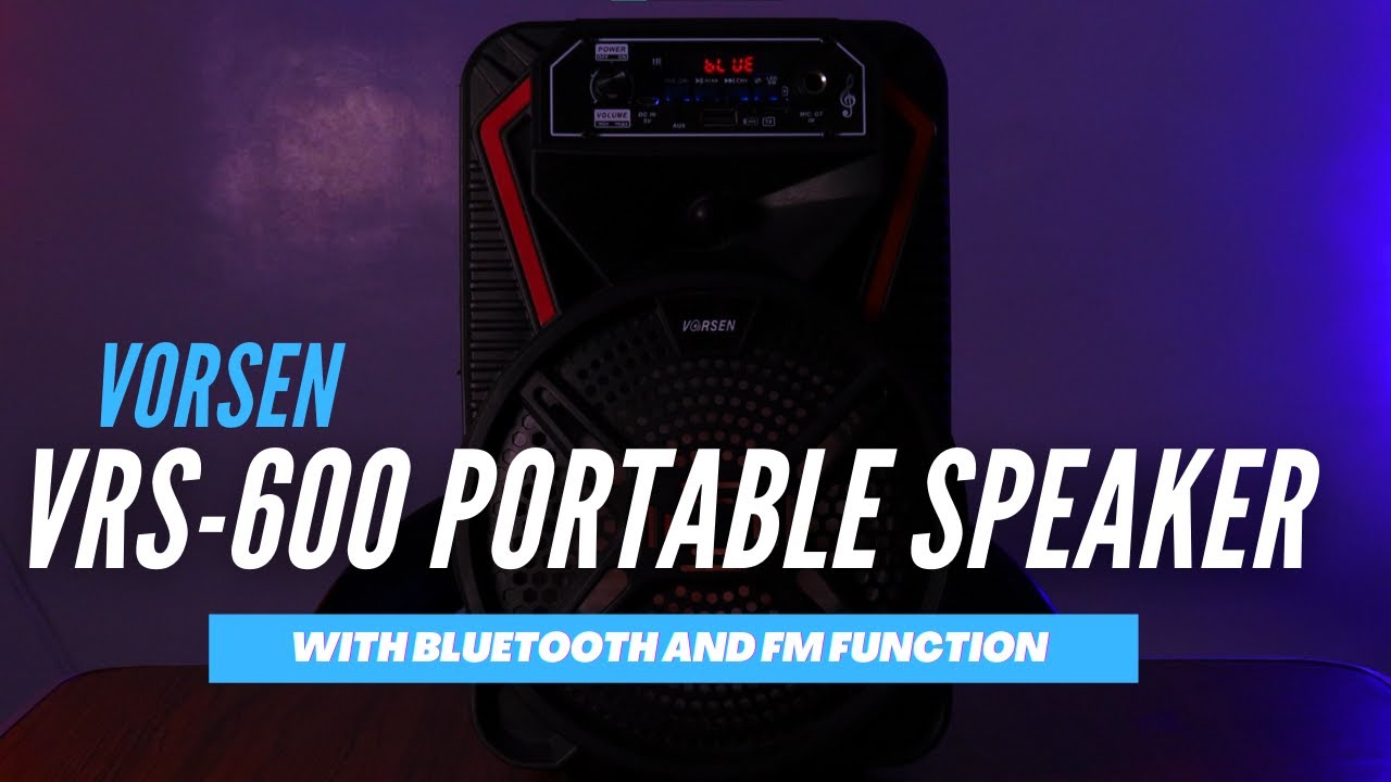 Vorsen VRS 6000 Portable Bluetooth USB FM Karaoke Speaker - YouTube