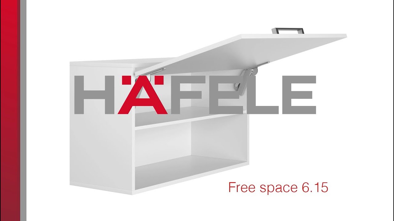 HAFELE FREE SPACE 6.15 для фасадов с ручкой - YouTube