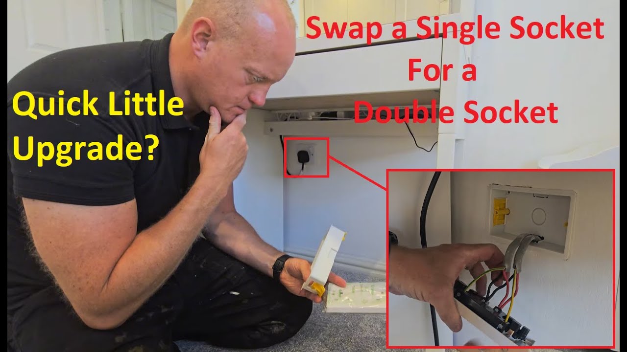 How to change a single socket to a double socket Quickly | Electrical ...
