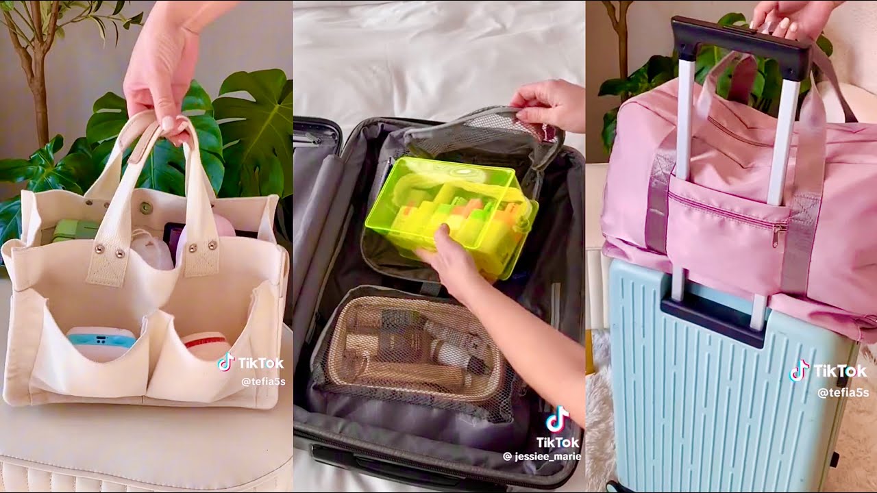 Travel Bag Packing Organizing TikTok Compilation - YouTube