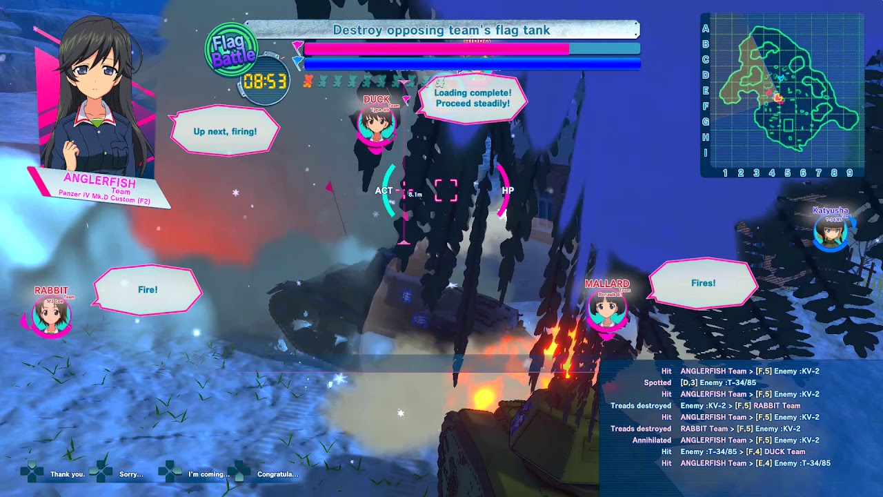 Girls Und Panzer: Dream Tank Match - Pravda Flag Battle (Extreme) - YouTube