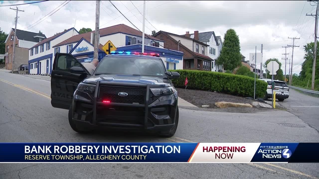 Police swarm to Dollar Bank robbery scene - YouTube
