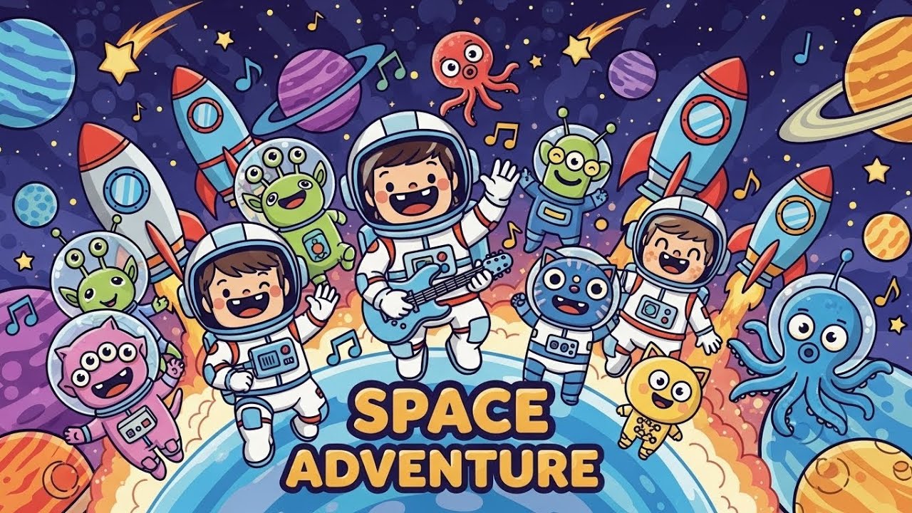Space Adventure | Fun Cosmic Learning Song for Kids | Animagic Studio ...