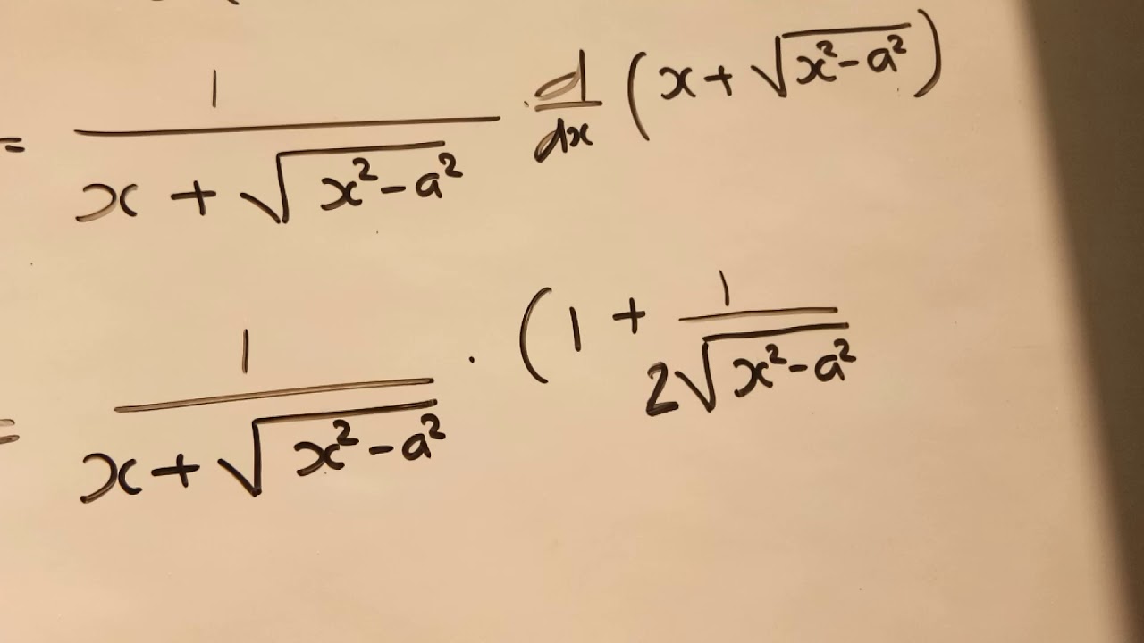 Lecture 32_1 Derivative Chain Rule Log Example - YouTube
