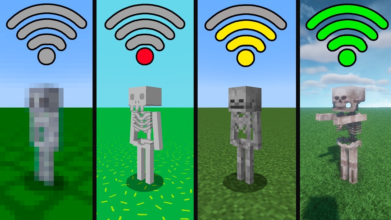Minecraft Skeleton with different WI-FI - YouTube