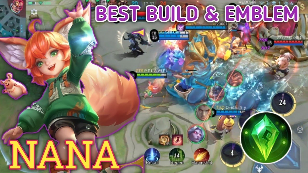 (NANA BEST BUILD & EMBLEM) GAMEPLAY NANA - BUILD TOP 1GLOBAL NANA ...
