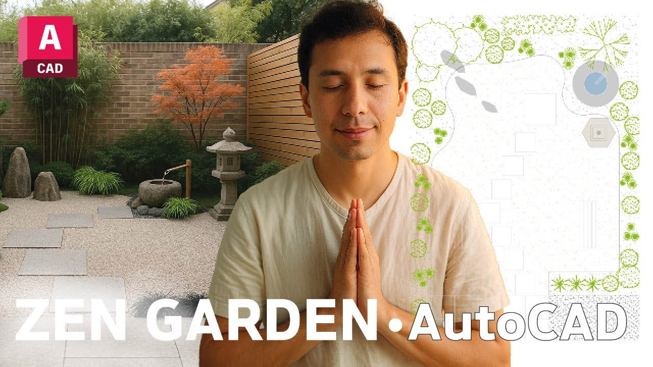 AutoCAD Garden Design: Designing a Modern Zen Garden - YouTube