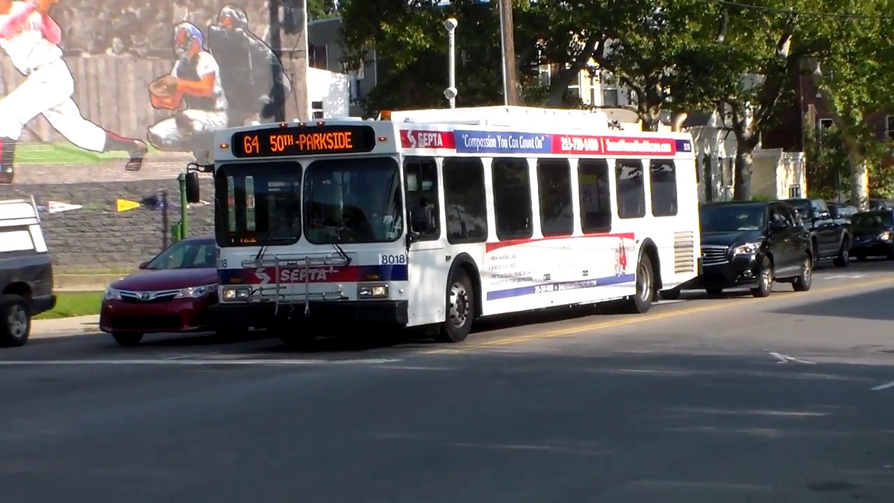 SEPTA BUS: NEW FLYER D40LF 8018 ON ROUTE: 64 - YouTube