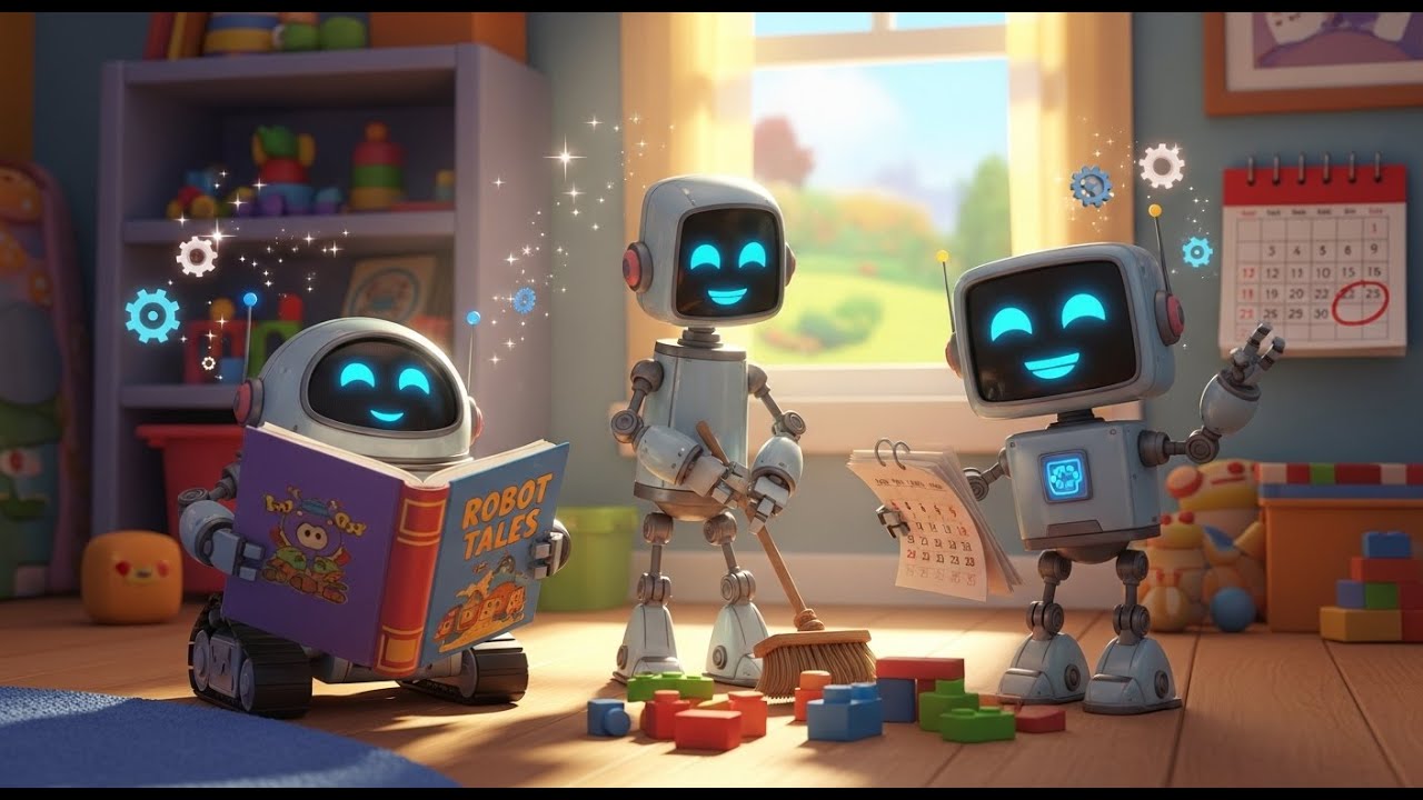 Days of the Week with Little Robot Helpers 🤖📅 | Fun Learning for Kids ...