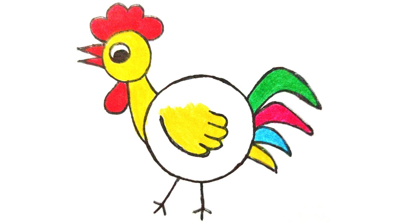 How To Draw Rooster -How To Painting Rooster - Rooster Painting ...