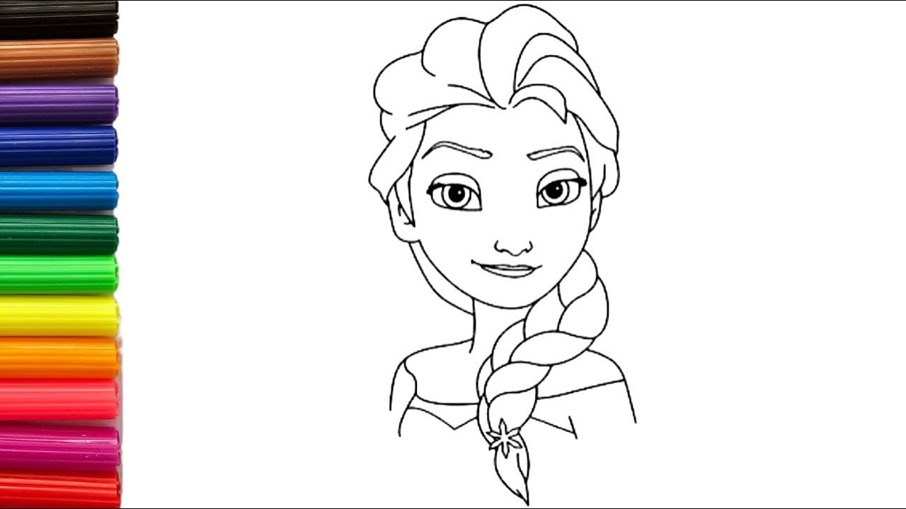How to draw Frozen Elsa step by step | Drawing princess Elsa | Drawing ...