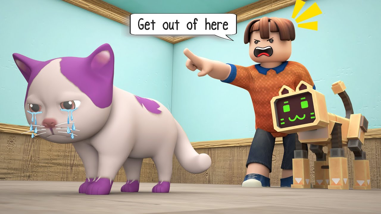 ROBLOX Brookhaven 🏡RP: Pop Cat VS Robot Cat | ROBLOX Animation | Roblox ...