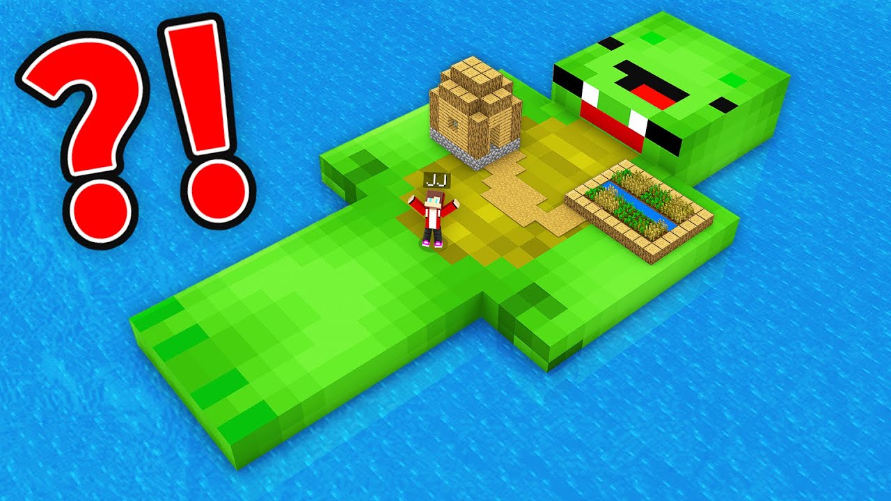 Jj Survive On Biggest Mikey Island In The Ocean In Minecraft Maizen
