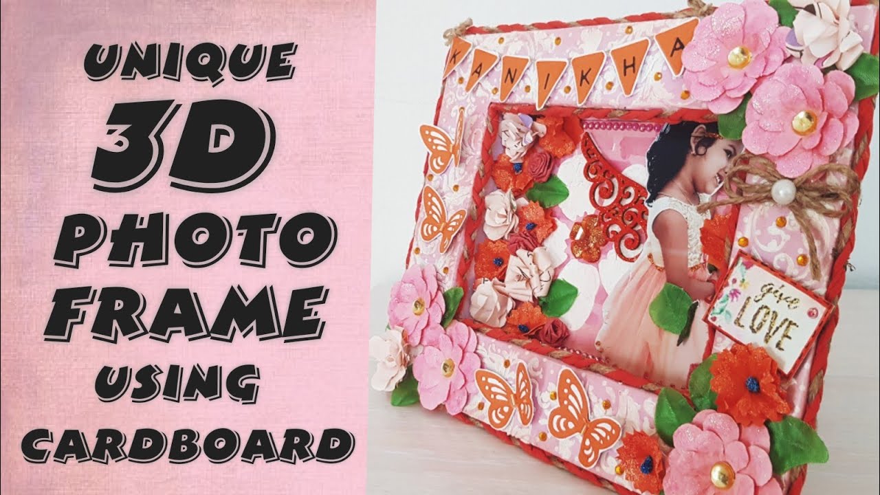 Unique 3D Photo Frame Using Cardboard In Tamil / DIY Budget Friendly 3D ...