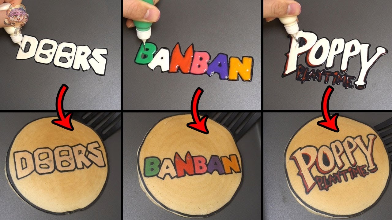 Jumpscare Game Logo Pancake art - Roblox Doors, Garten of Banban, Poppy ...
