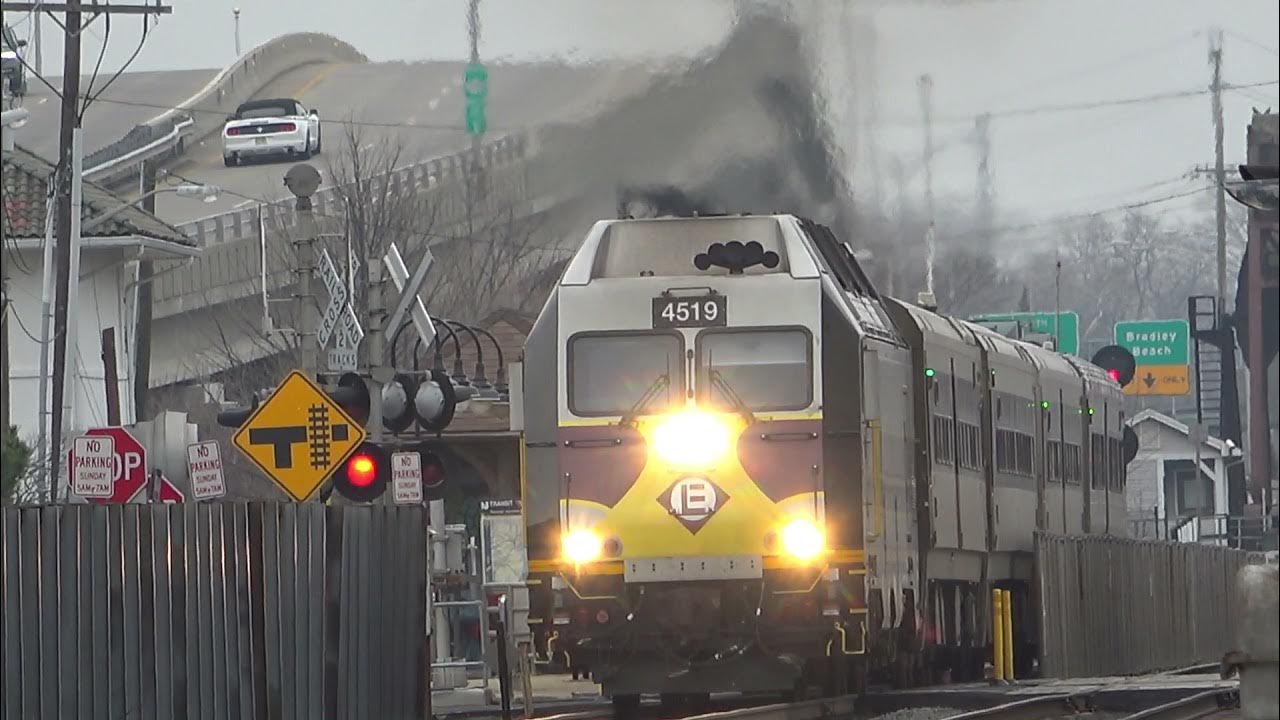 Full HD 60FPS: NJ Transit Erie Lackawanna ALP-45DP 4519 Leads Train 4753 in Belmar 3/28/21 - YouTube