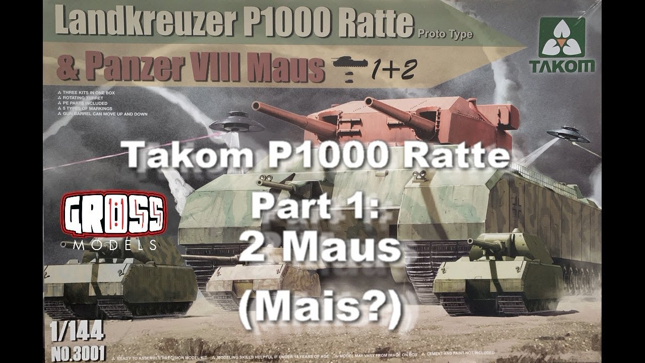 Takom 1:144 scale P1000 Ratte. Part 1: Maus - YouTube