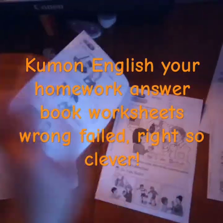Kumon English your homework answer book worksheets wrong failed, right ...