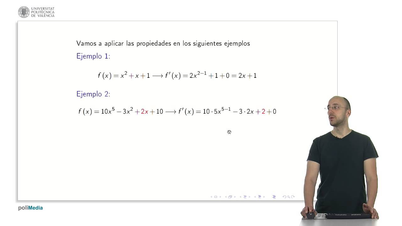 Derivadas de funciones elementales y propiedades | | UPV - YouTube