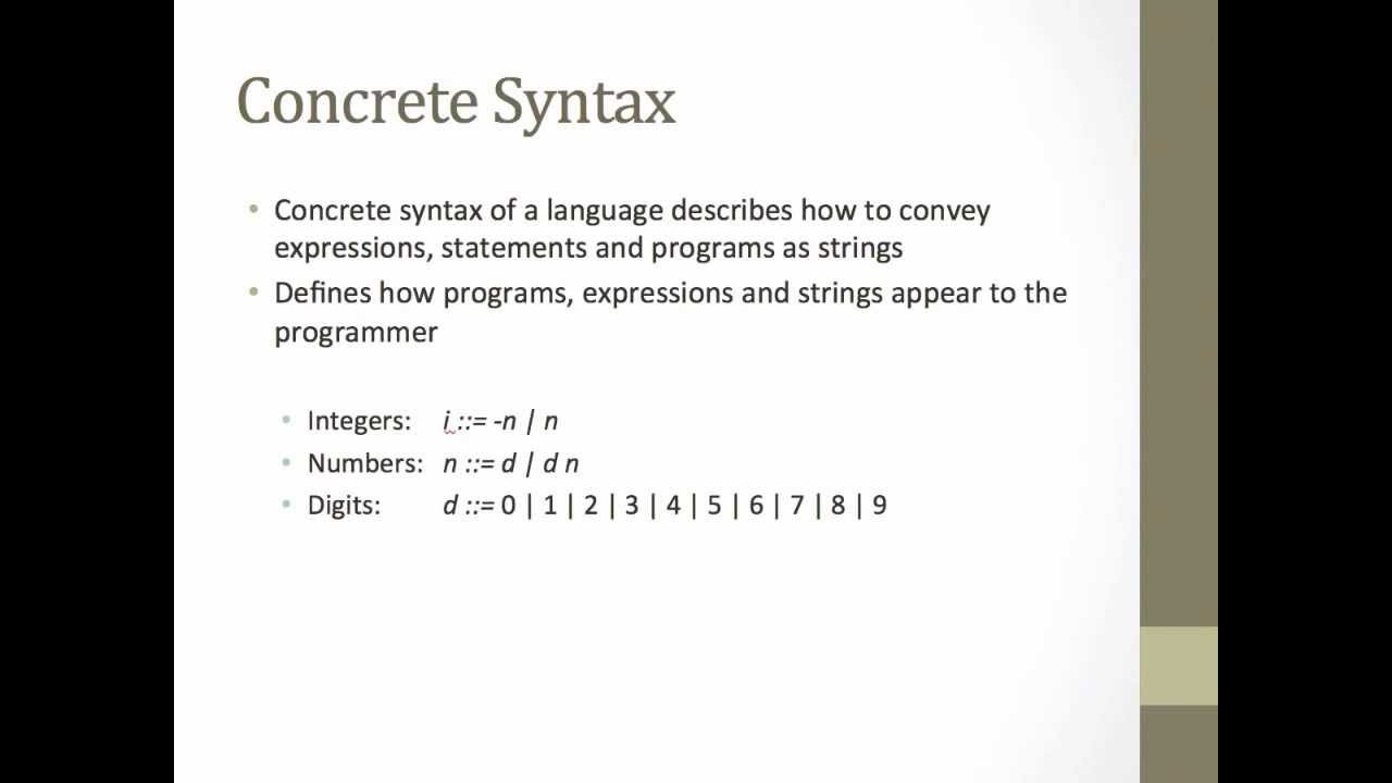 Grammar, Syntax, Ambiguity, and Associativity - YouTube