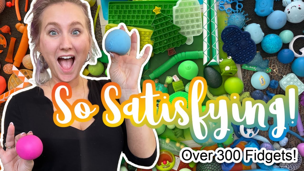 Organizing all my Fidgets into Rainbow Order! 🌈 | Over 300 Fidgets!!! 😱 ...
