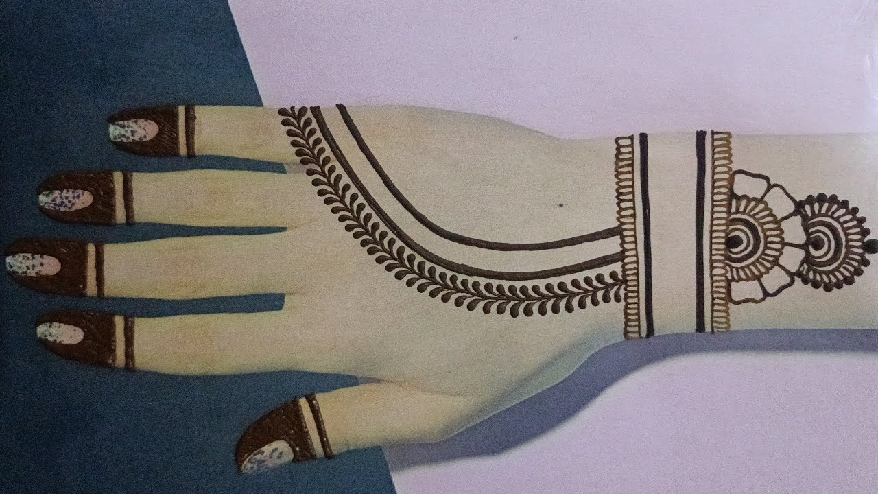 Simple back hand Mehndi design | Easy full hand Mehndi | Mehandi ki ...